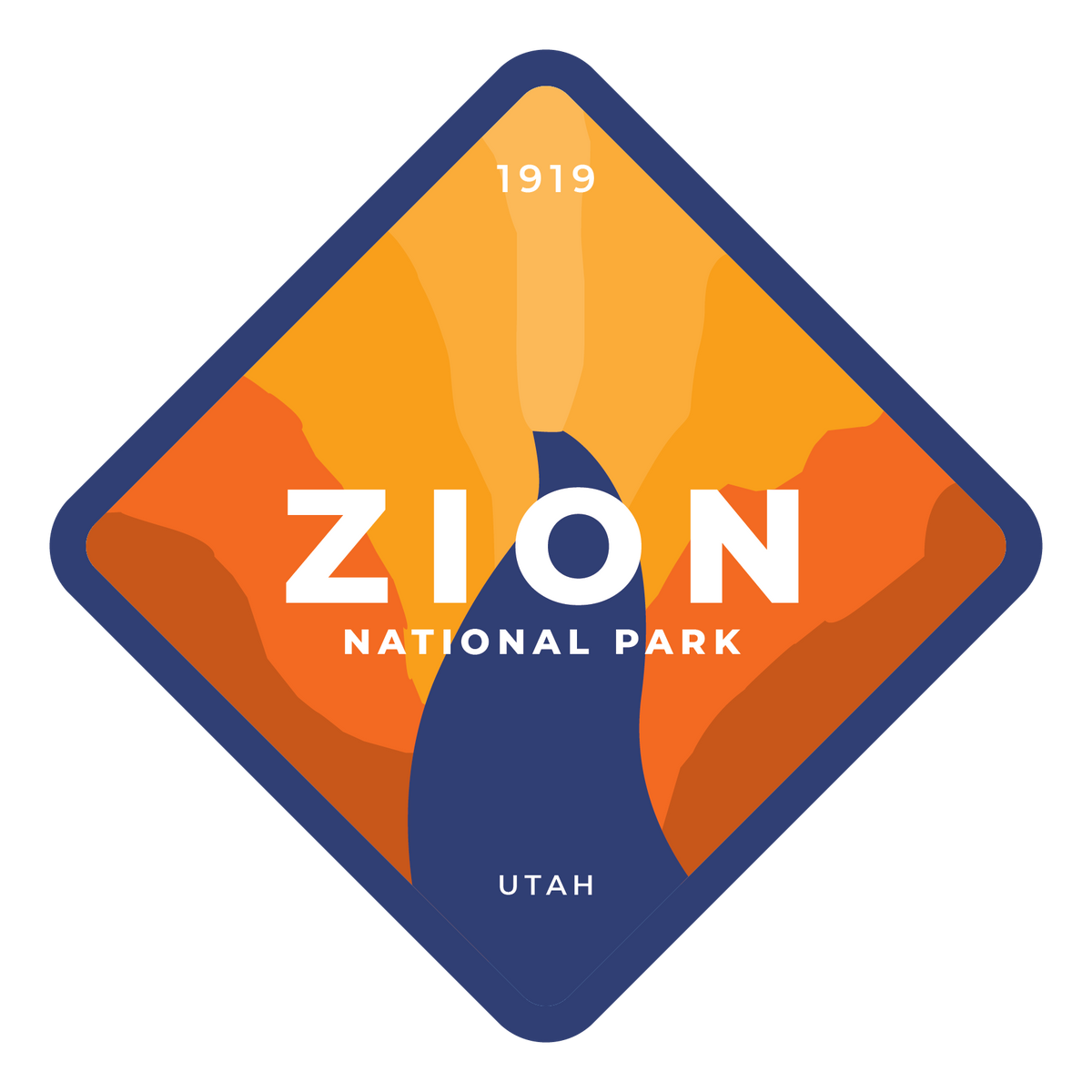 Zion National Park Vinyl Sticker – Park Paperie